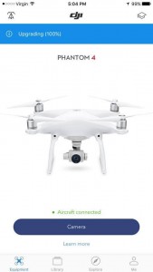 DJI Firmware Update for the Phantom 4 drone via IOs